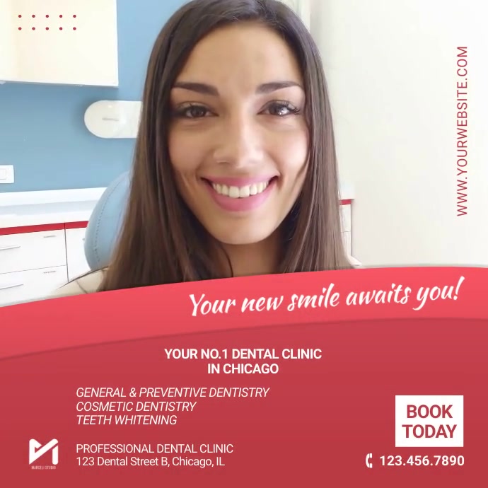 Dental Clinic Teeth Whitening Video Ad Template | PosterMyWall