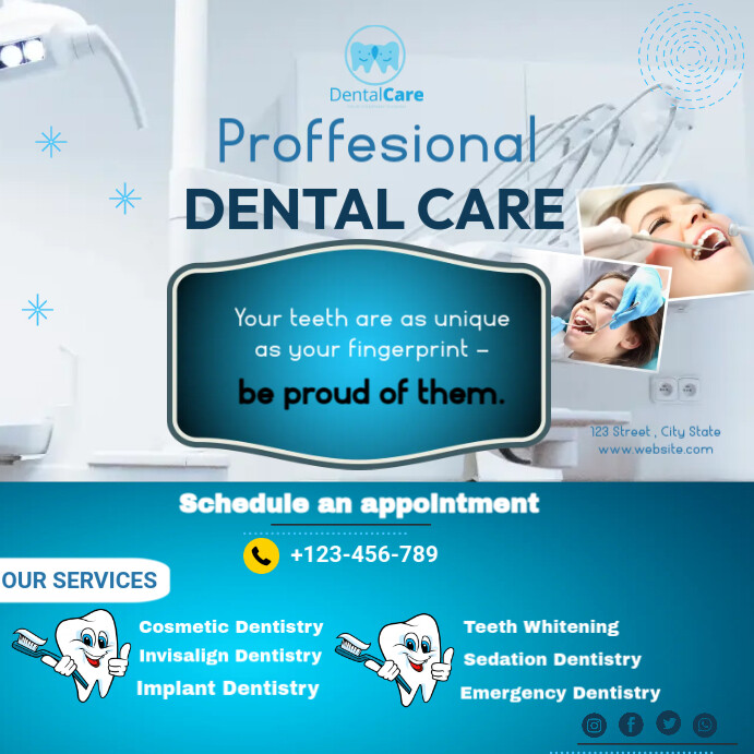 dental instagram post Template | PosterMyWall