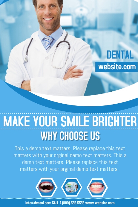 Dental Pamphlet Templat | PosterMyWall
