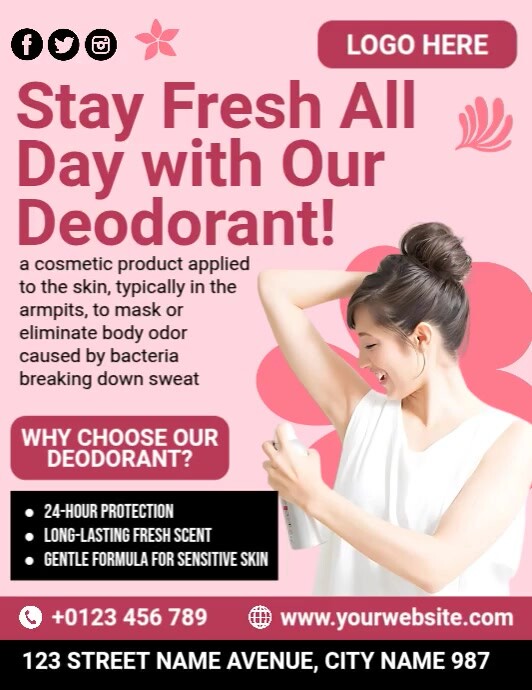 Copy of Deodorant Underarm Template | PosterMyWall