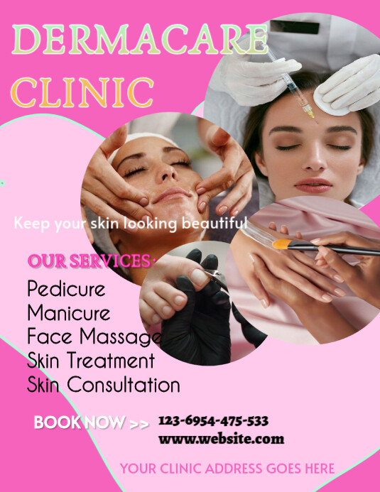 Dermatology flyer template เทมเพลต | PosterMyWall