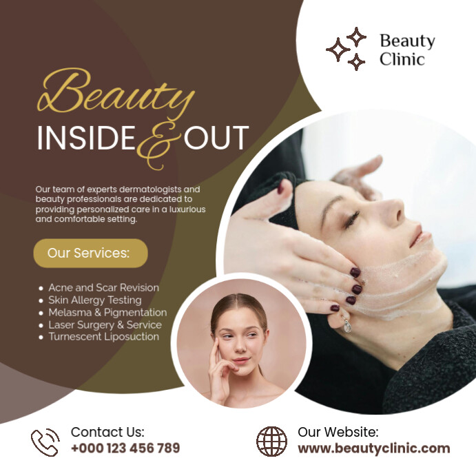 Dermatology Skin Care Clinic Poster Template | PosterMyWall