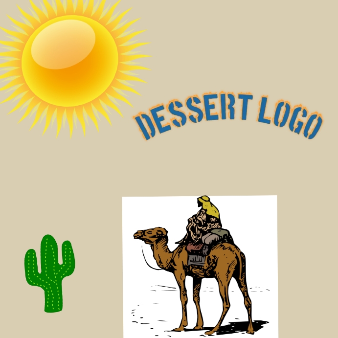 Desert logo flyer Instagram post logo Template | PosterMyWall