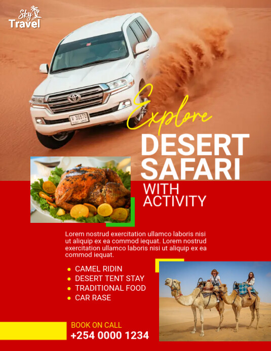 Desert Travel Offer Flyer Template | PosterMyWall