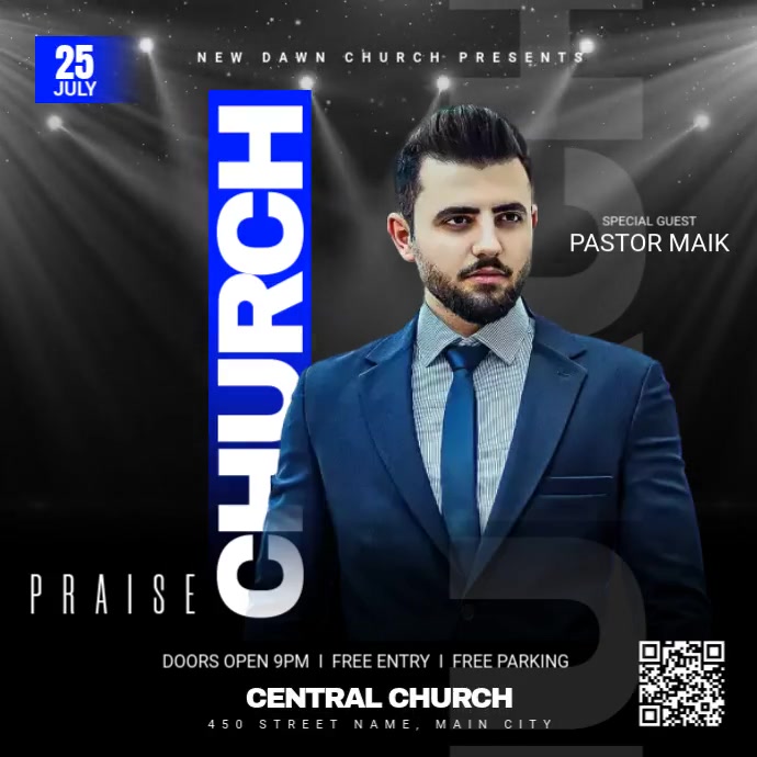 Design Church template video | PosterMyWall