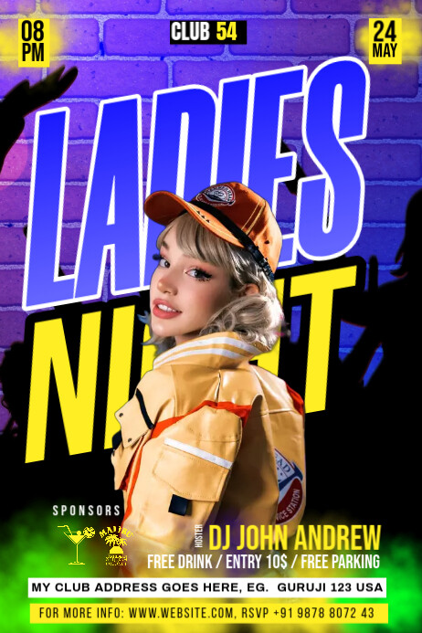 design retro party,throwback concert flyer invitation Template ...