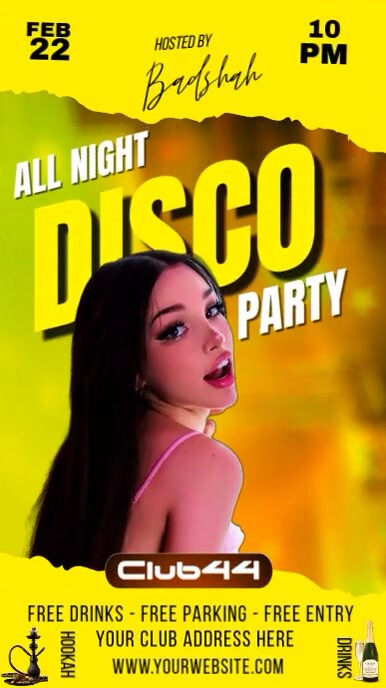 design retro party,throwback concert flyer invitation Template ...