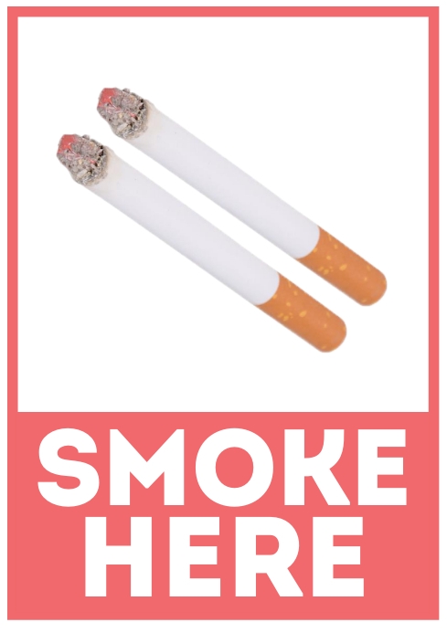 Designated Smoking Area sign printable a4 (2) Template | PosterMyWall