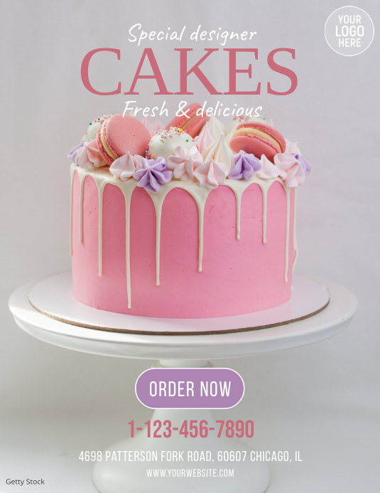 Designer Cakes Flyer Template | PosterMyWall