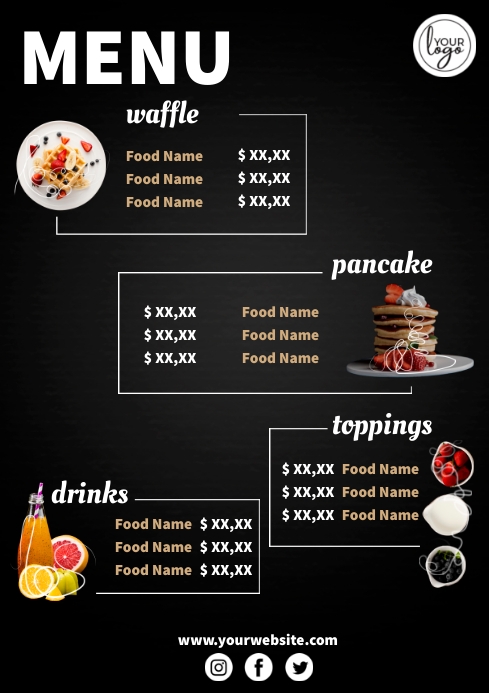 Dessert Menu Template | PosterMyWall