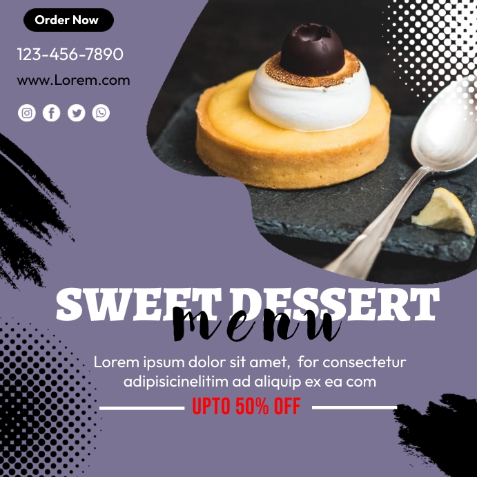 Dessert Menu Template | PosterMyWall