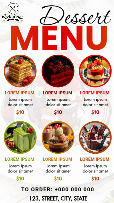 Copy of Dessert Menu flyer | PosterMyWall