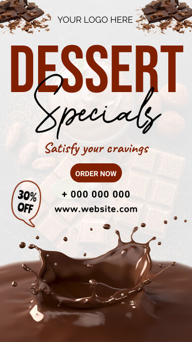 Plantilla de Dessert menu flyer | PosterMyWall