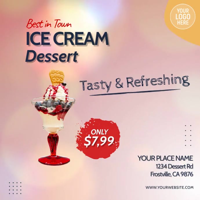 Desserts & Sweets Video Ad Template | PosterMyWall