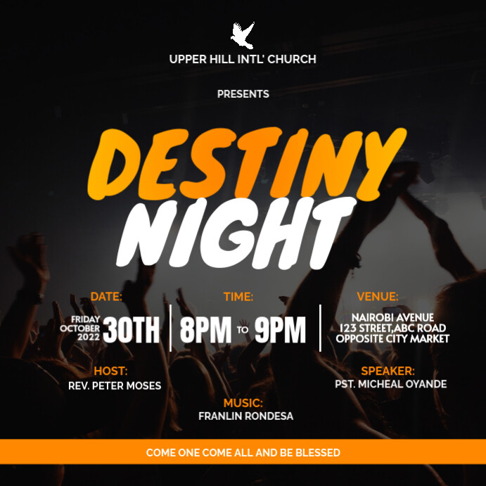 Copy of Destiny night | PosterMyWall