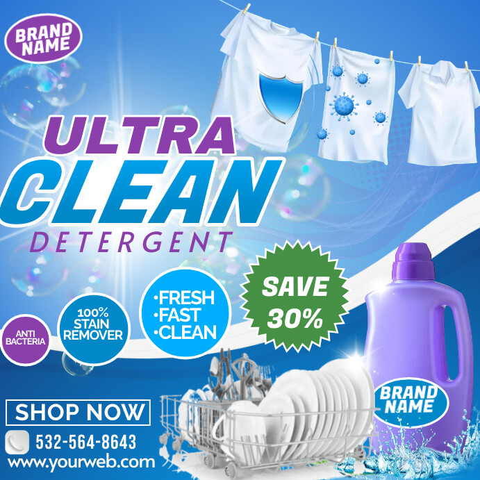 Detergent poster (1) Template | PosterMyWall