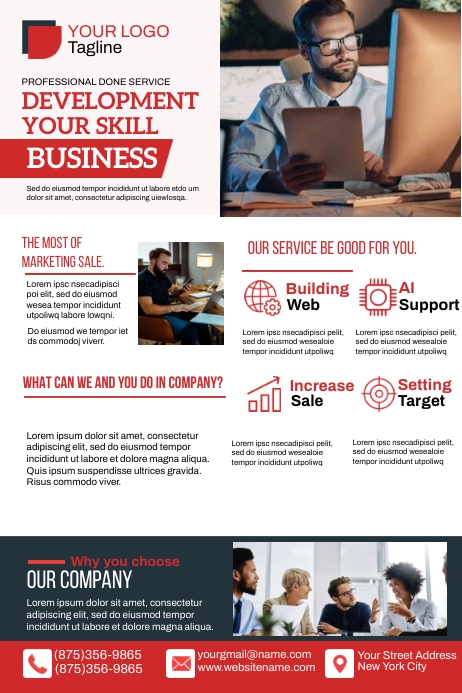 Develop Your Skills in Business Template | PosterMyWall