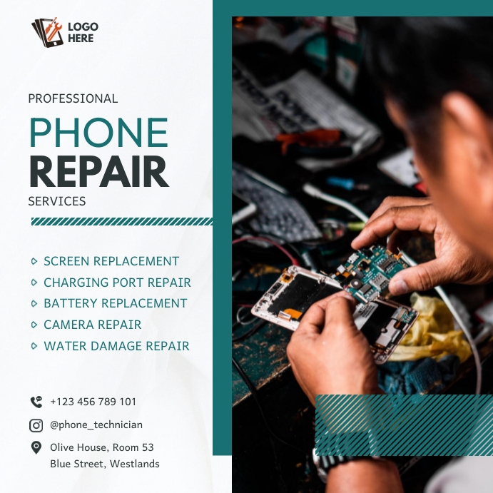 Device Phone Computer Laptop Repair Services Template | PosterMyWall