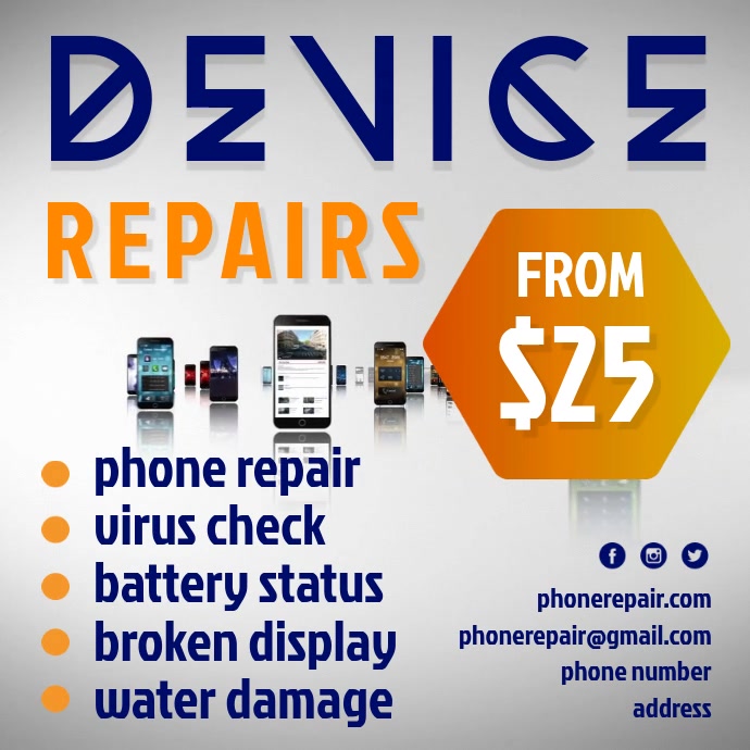 Device Repair Template | PosterMyWall