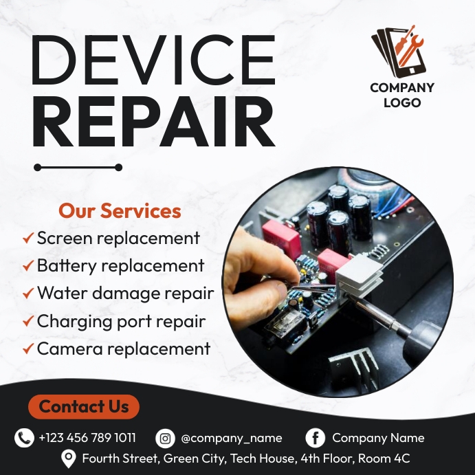 device repair Instagram flyers Template | PosterMyWall