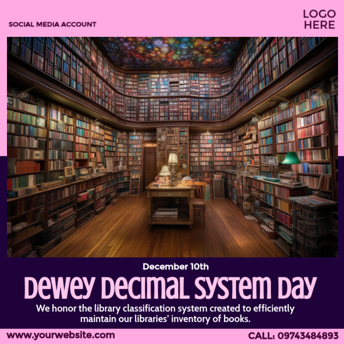 Copy of Dewey Decimal System Day | PosterMyWall