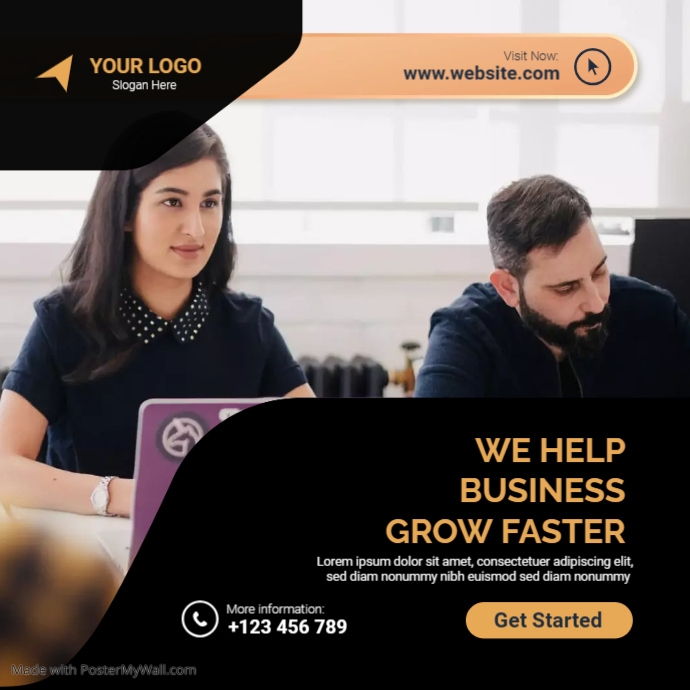 We Help Business Grow Faster Poster | PosterMyWall