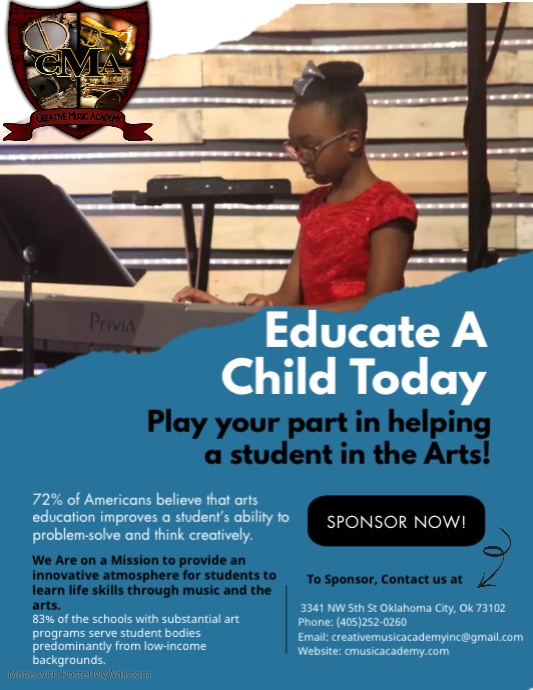 Blue & White Kids Orphanage Fundraising Flyer | PosterMyWall