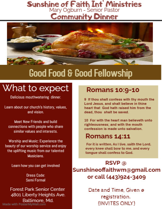 Community Thanksgiving Dinner | PosterMyWall