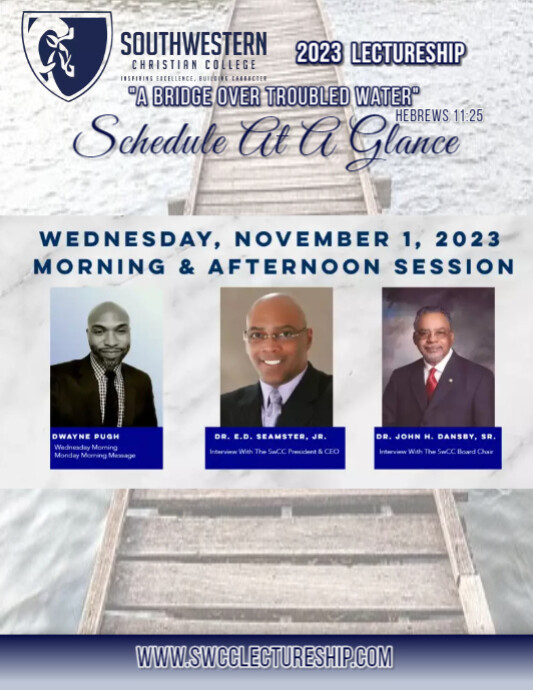 Copy of 2023 SWCC Lectureship Schedule Wednesday Morn | PosterMyWall