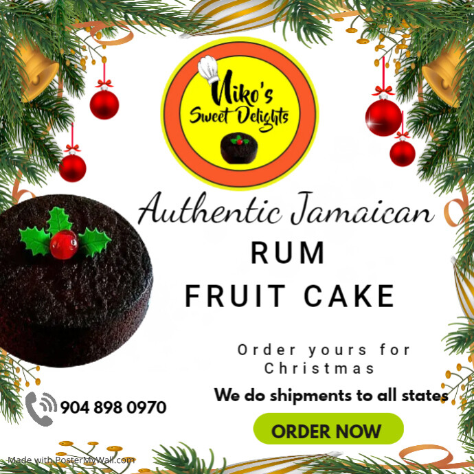 Christmas Cake Menu (1) | PosterMyWall