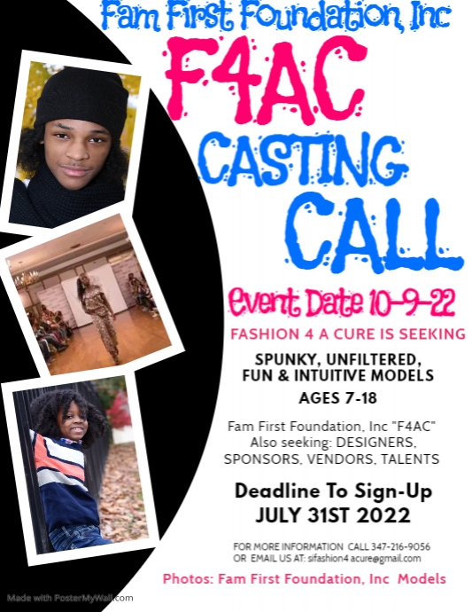 Copy of Copy of F4AC Casting Call Flyer | PosterMyWall