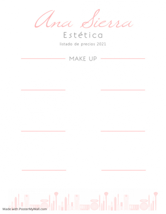 Copy of Copia de Elegant Beauty Price List Flyer Template | PosterMyWall