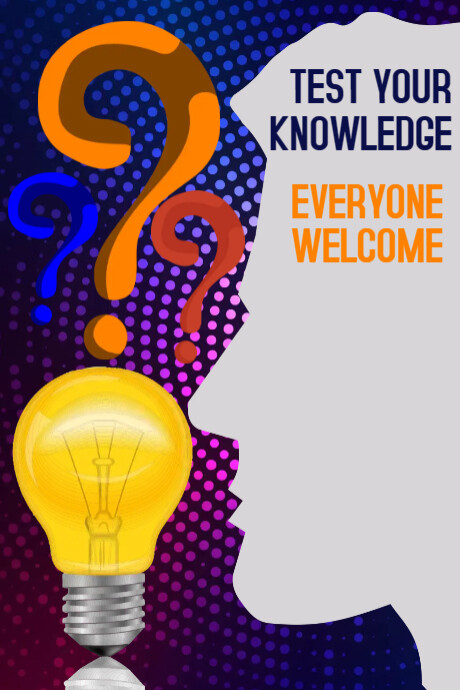 Bar Pub Trivia Night Quiz Poster Template | PosterMyWall