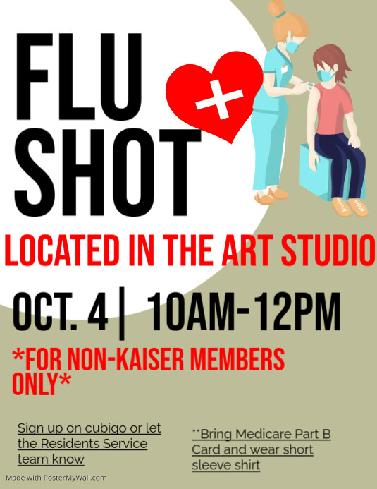 Employee Flu shot Flyer | PosterMyWall