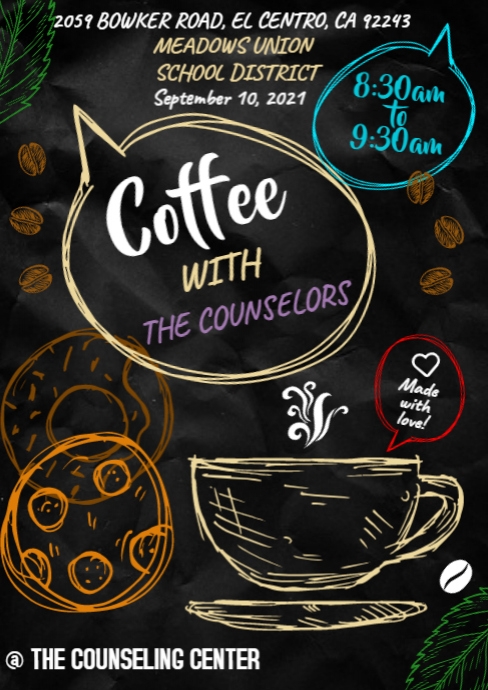 Coffee w/ Counselors English | PosterMyWall