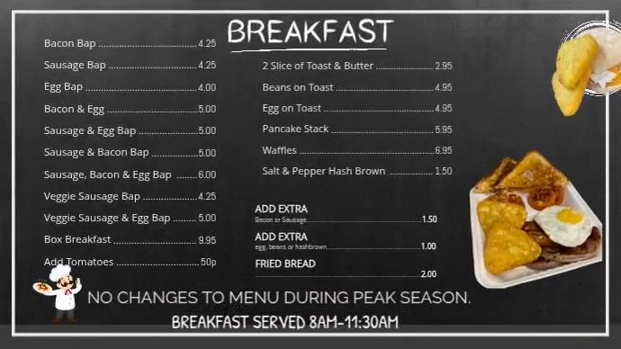 Animated Chalkboard Menu Template (2) | PosterMyWall