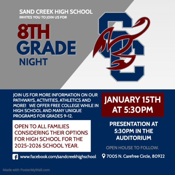 2022 8th Grade Night Flier | PosterMyWall