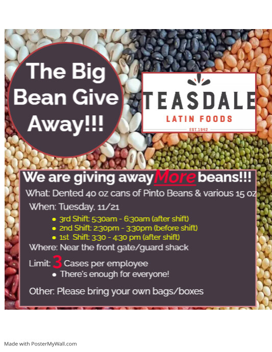 national bean day English | PosterMyWall