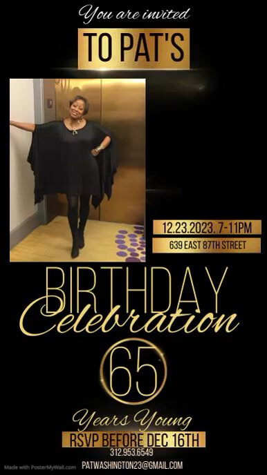 BIRTHDAY PARTY INVITATION DESIGN TEMPLATE | PosterMyWall