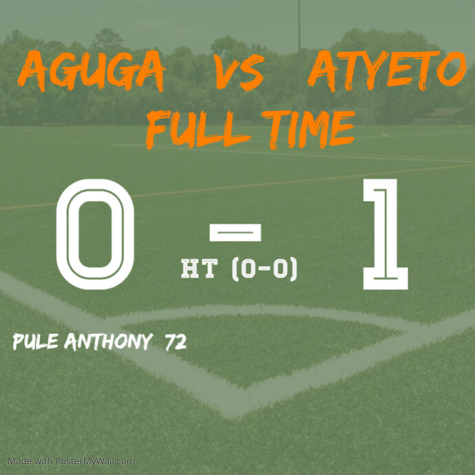 Soccer/Football Full Time Score | PosterMyWall