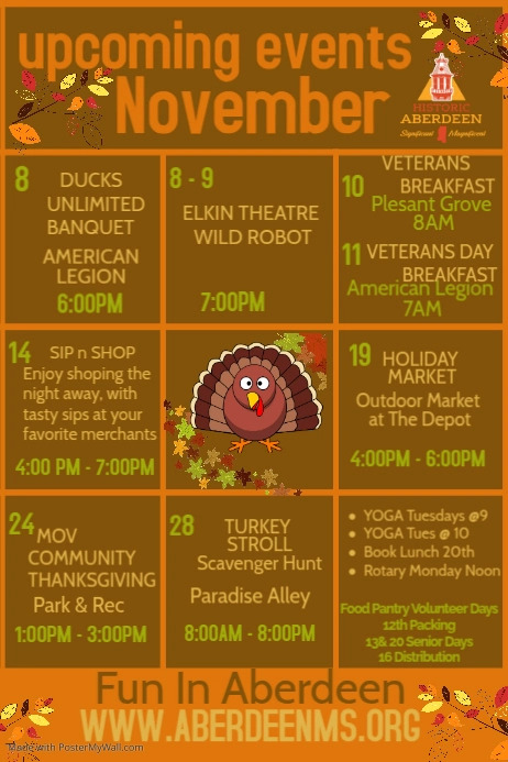 Copy of September Upcoming Events | PosterMyWall