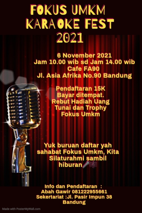 Salinan karaoke singing competition template | PosterMyWall