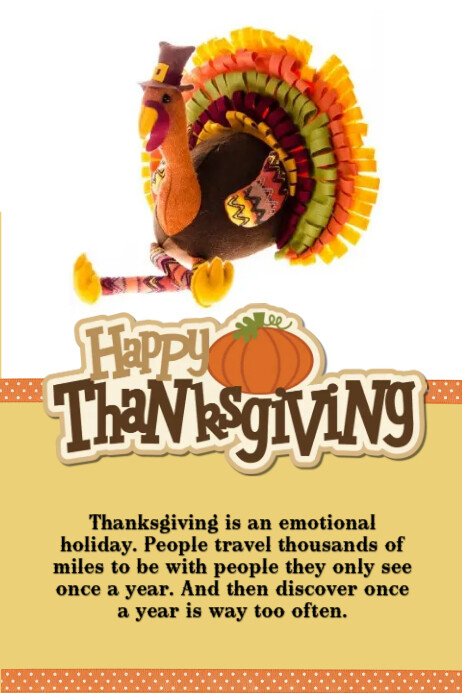 Happy Thanksgiving Template | PosterMyWall