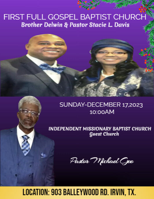 Pastoral Installation Flyer | PosterMyWall