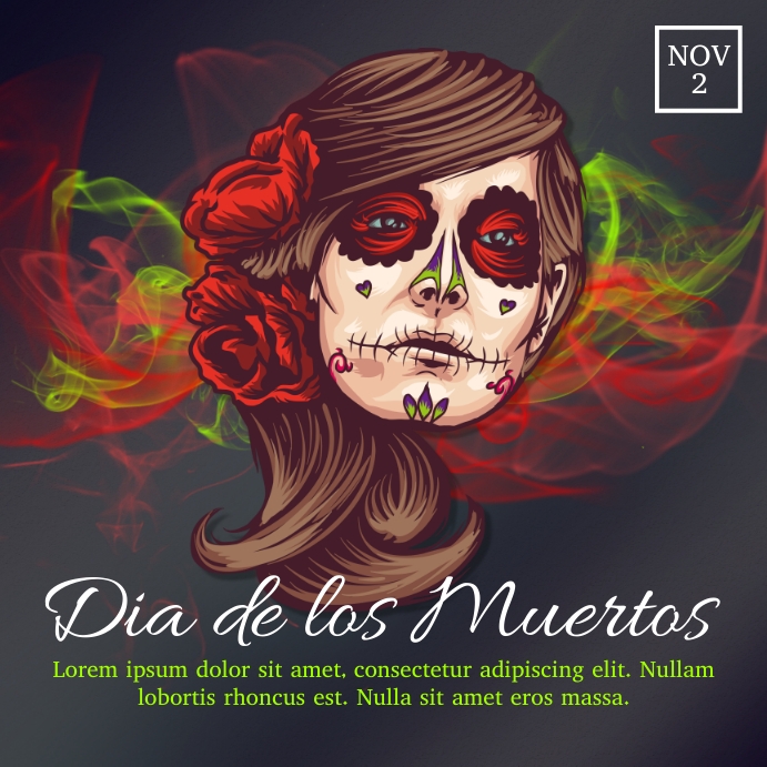 Dia De Los Muertos, Greeting Card Template | PosterMyWall