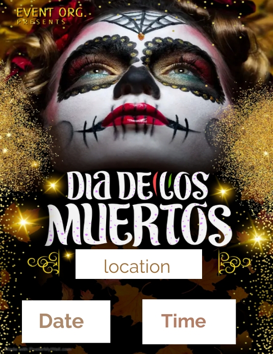 Dia de los Muertos Flayers (1) Templat | PosterMyWall