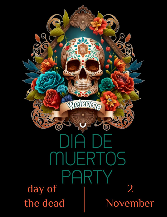 Copy of Dia de los muertos poster | PosterMyWall