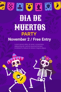 DIA DE LOS MUERTOS POSTER TEMPLATE | PosterMyWall