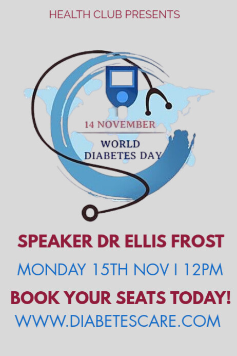 Diabetes Day Poster Template | PosterMyWall