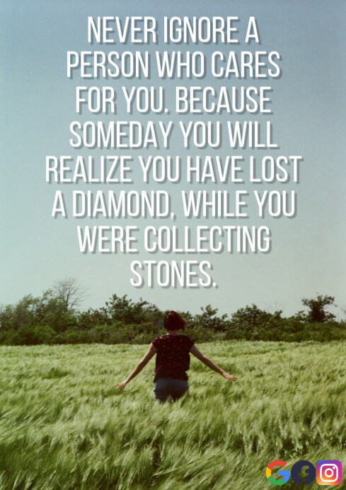 DIAMOND AND STONES QUOTE TEMPLATE | PosterMyWall
